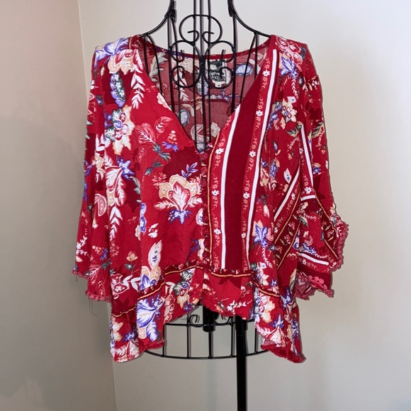 Jaase | Tops | Hawaiian Style Cropped Shirt | Poshmark